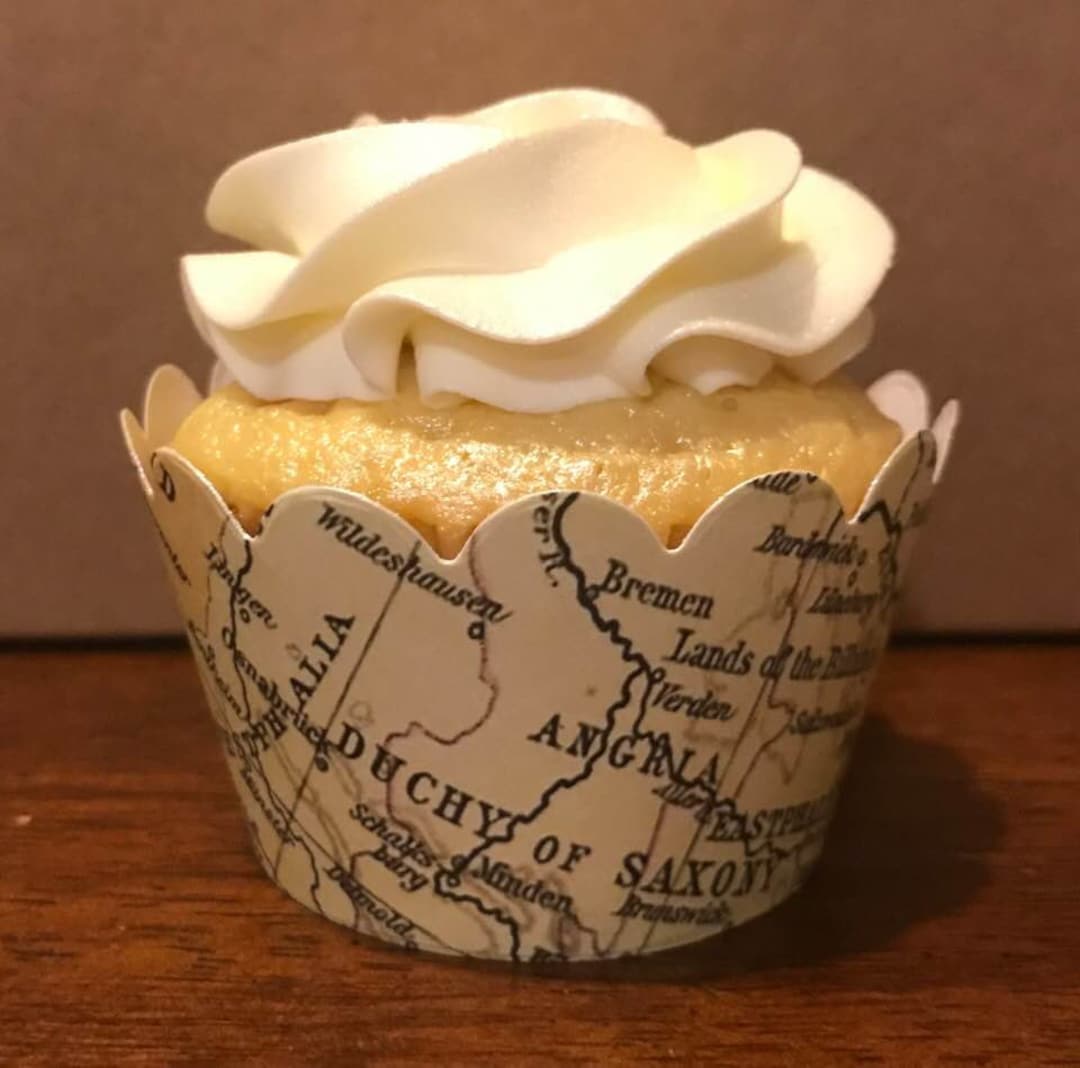Custom Old Map Cupcake Wrappers (12)- 12 Designs - Etsy