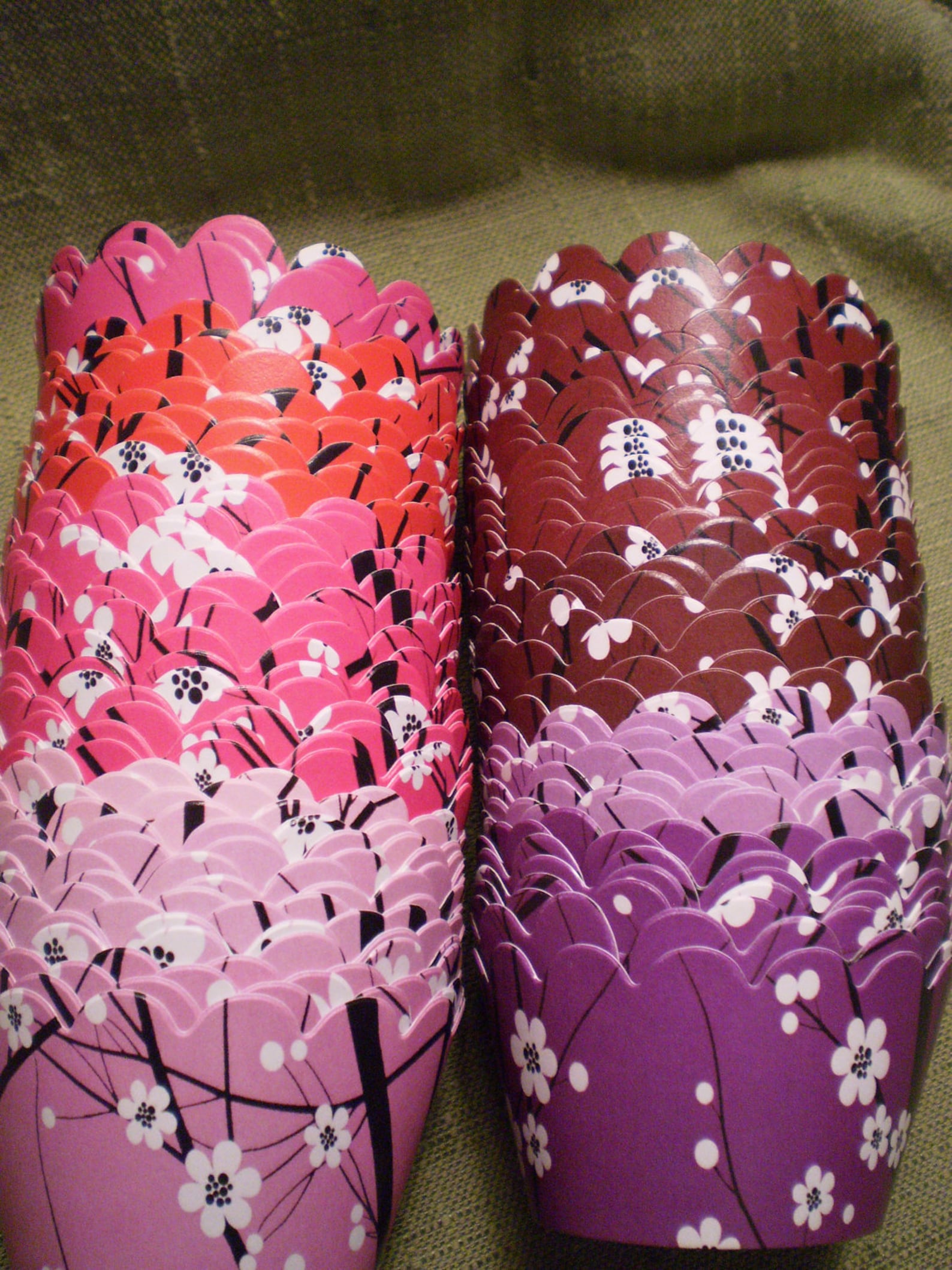 Custom Cherry Blossom Cupcake Wrappers 12 - Etsy