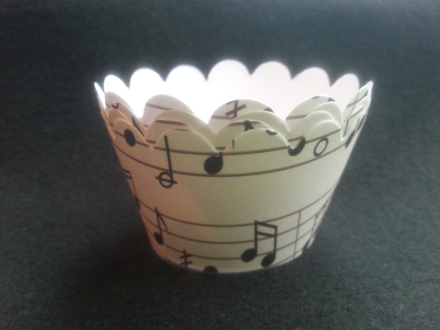 Custom Music Cupcake Wrappers 12 off White or White - Etsy