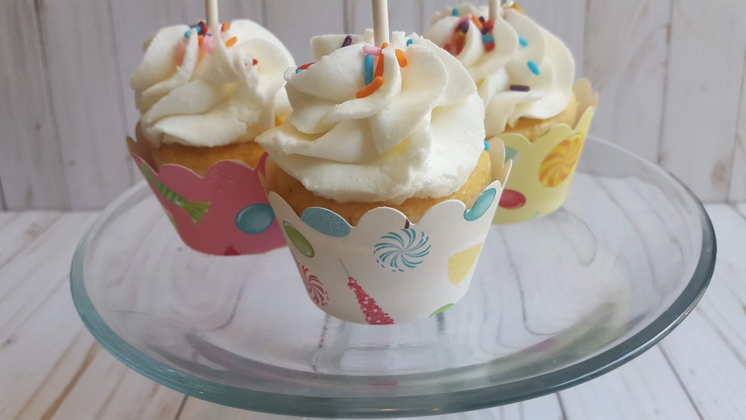 Candy Land Cupcake Wrappers (12)- Choose From 5 Colors - Etsy