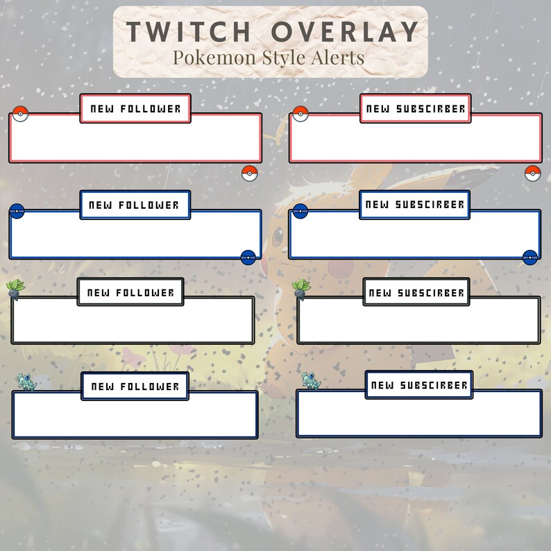 Stream Overlay Twitch Panels / Pokémon Layout / Customize / Pokemon ...