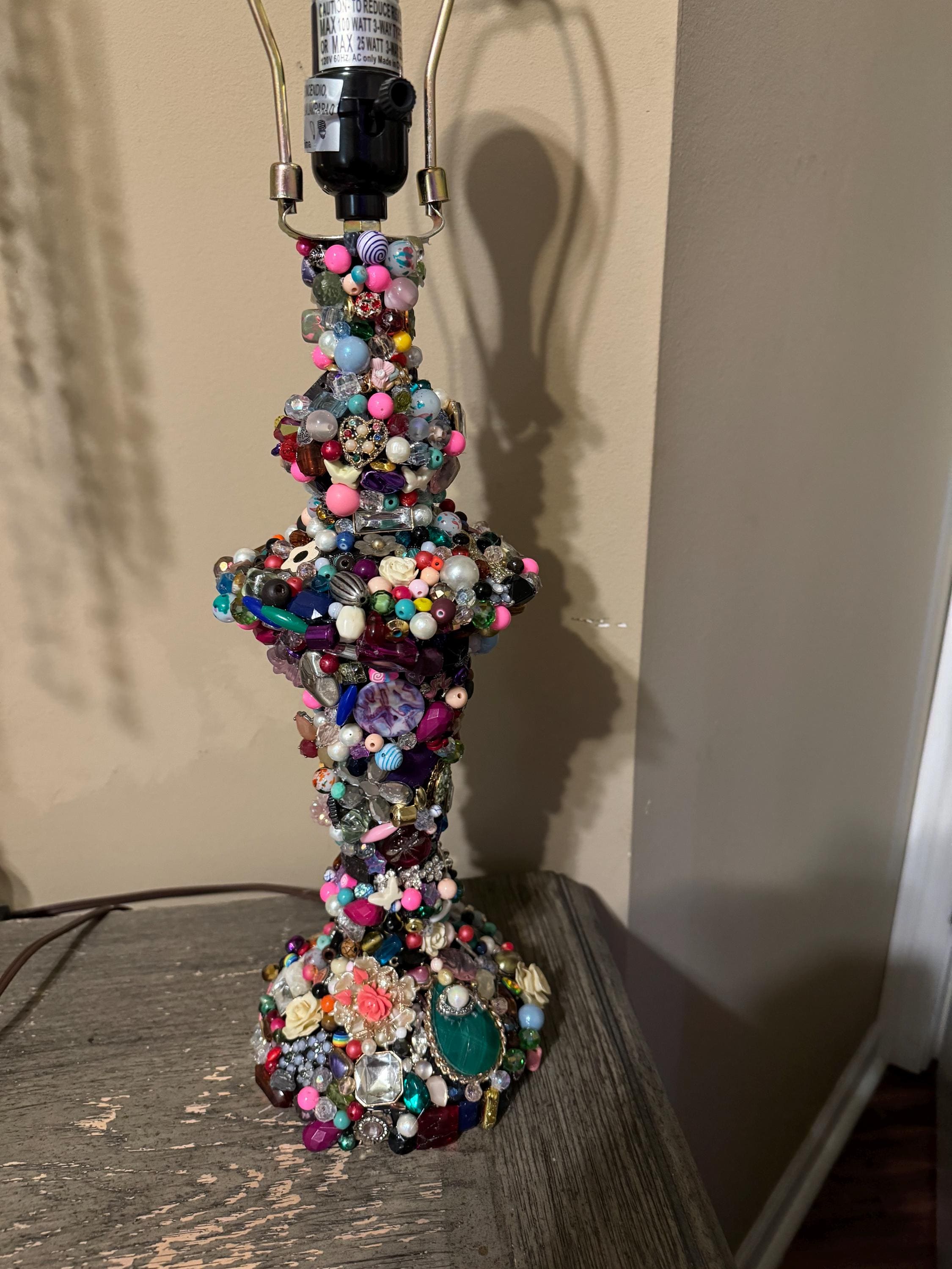 One of a Kind, Handmade Beaded Lamp - Etsy