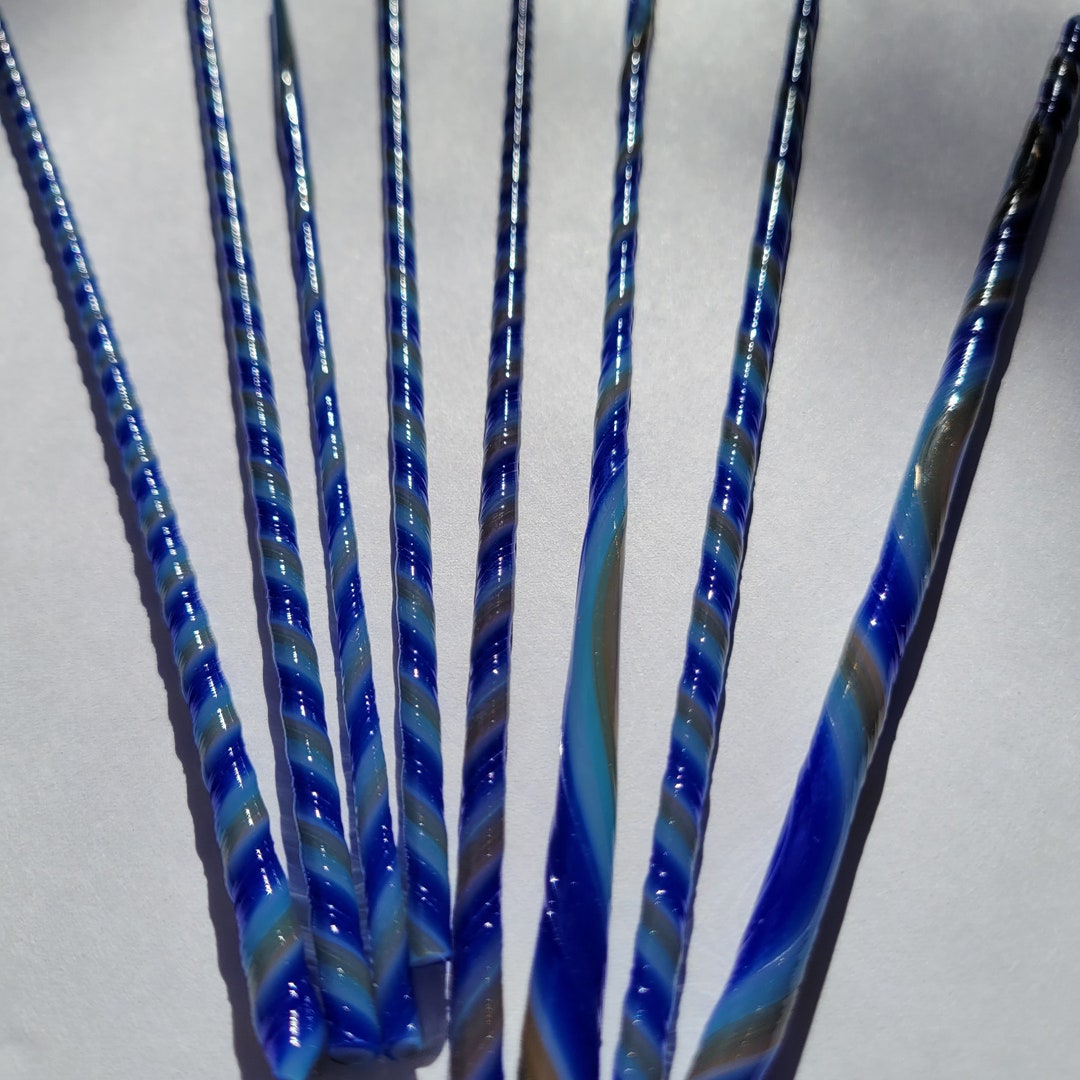 96 Twisted Cane, Blue and Green Theme. 96 COE. - Etsy