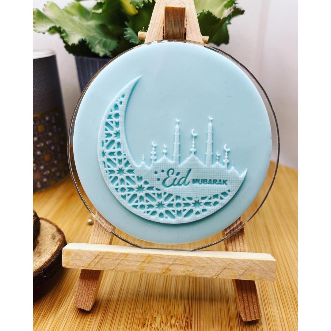 Eid Mubarak Silhouette Mosque - Cookie Stamp Without Cutter Biscuits ...