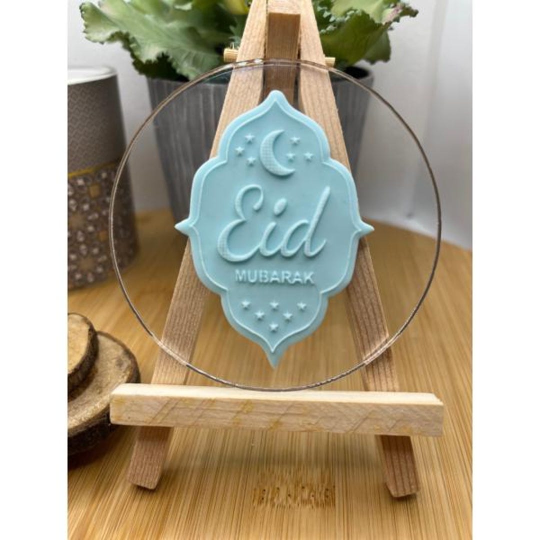 Eid Mubarak Moon Stars - Cookie Stamp With Biscuit Cutter | Shortbread ...