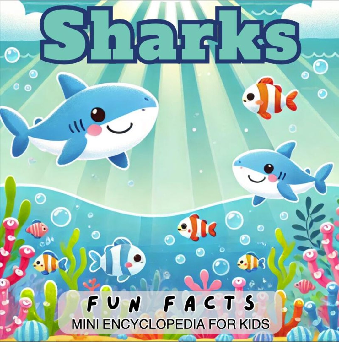 Sharks Fun Facts for Kids Book - Etsy