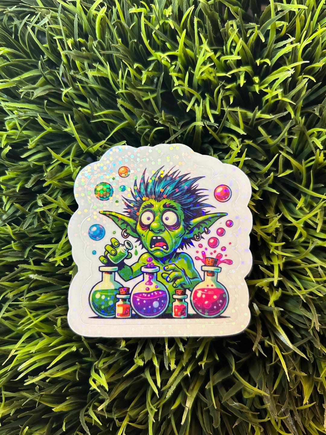 Potion Mixing Goblin, Funny Fantasy Sticker - Etsy