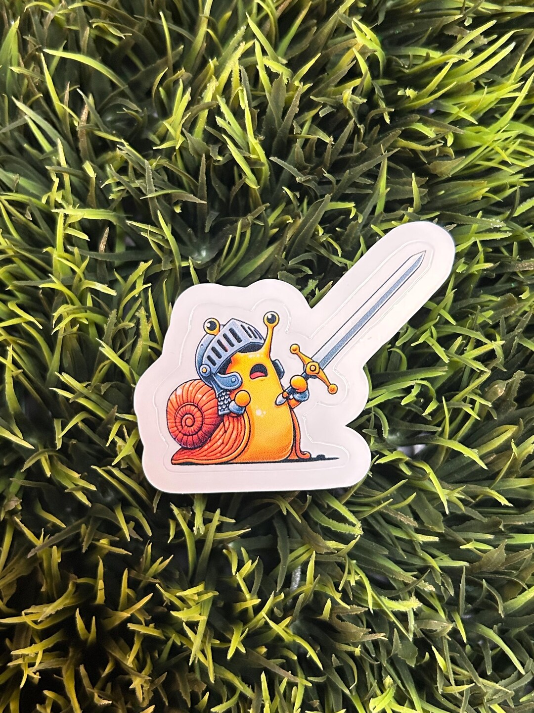 Brave Tiny Snail Knight, Funny Sticker - Etsy