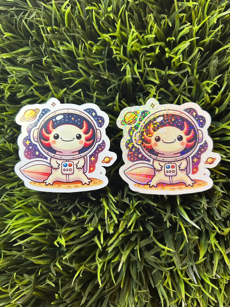 Axolotl Astronaut Sticker, Cute Sticker, Laptop Decal - Etsy