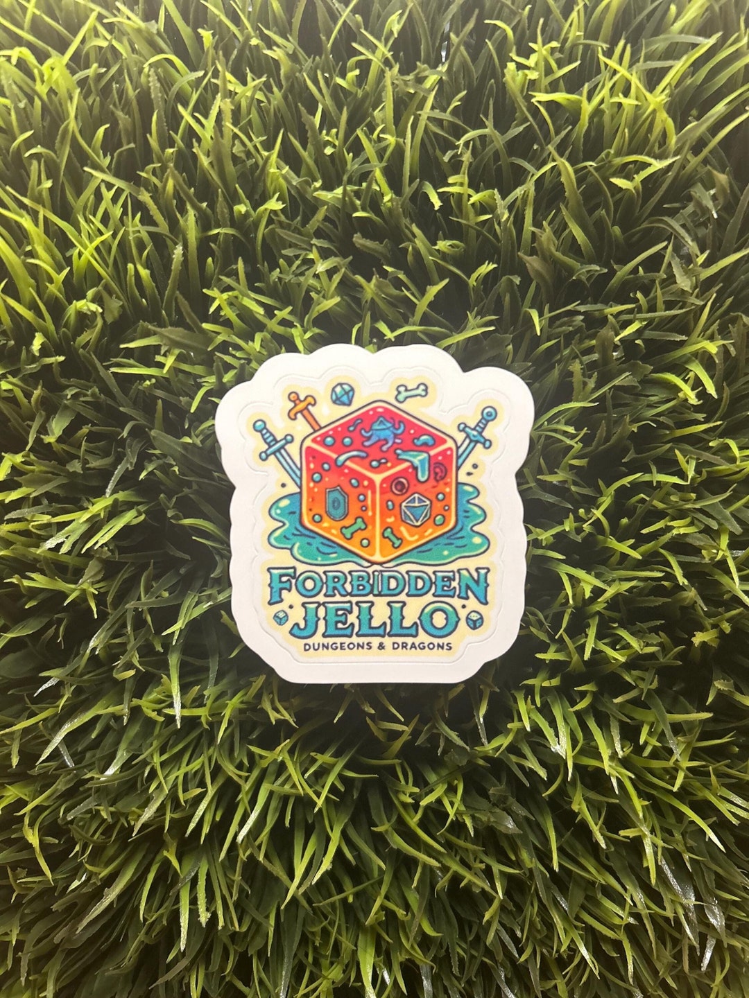 Forbidden Jello, Gelatinous Ooze, Dnd, Funny Sticker - Etsy