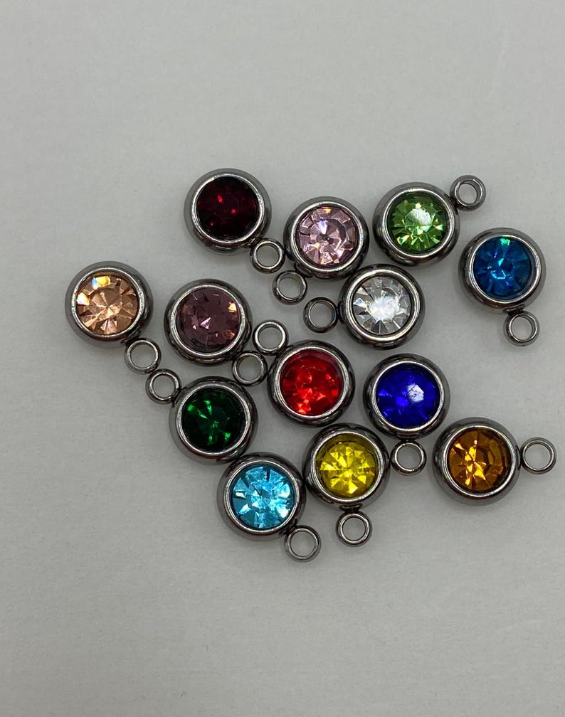 Bulk 10 Assortment of Stainless Steel Birthstone Charms - Etsy