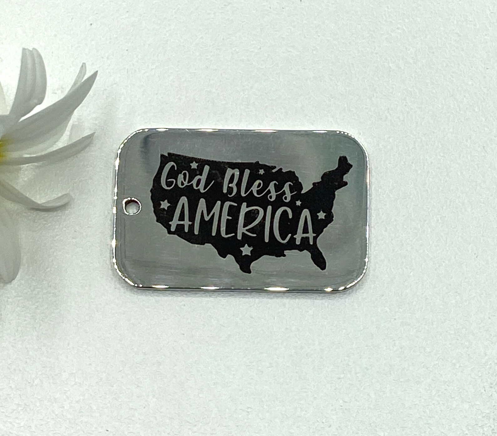 God Bless America State Image on Rectangle - Etsy