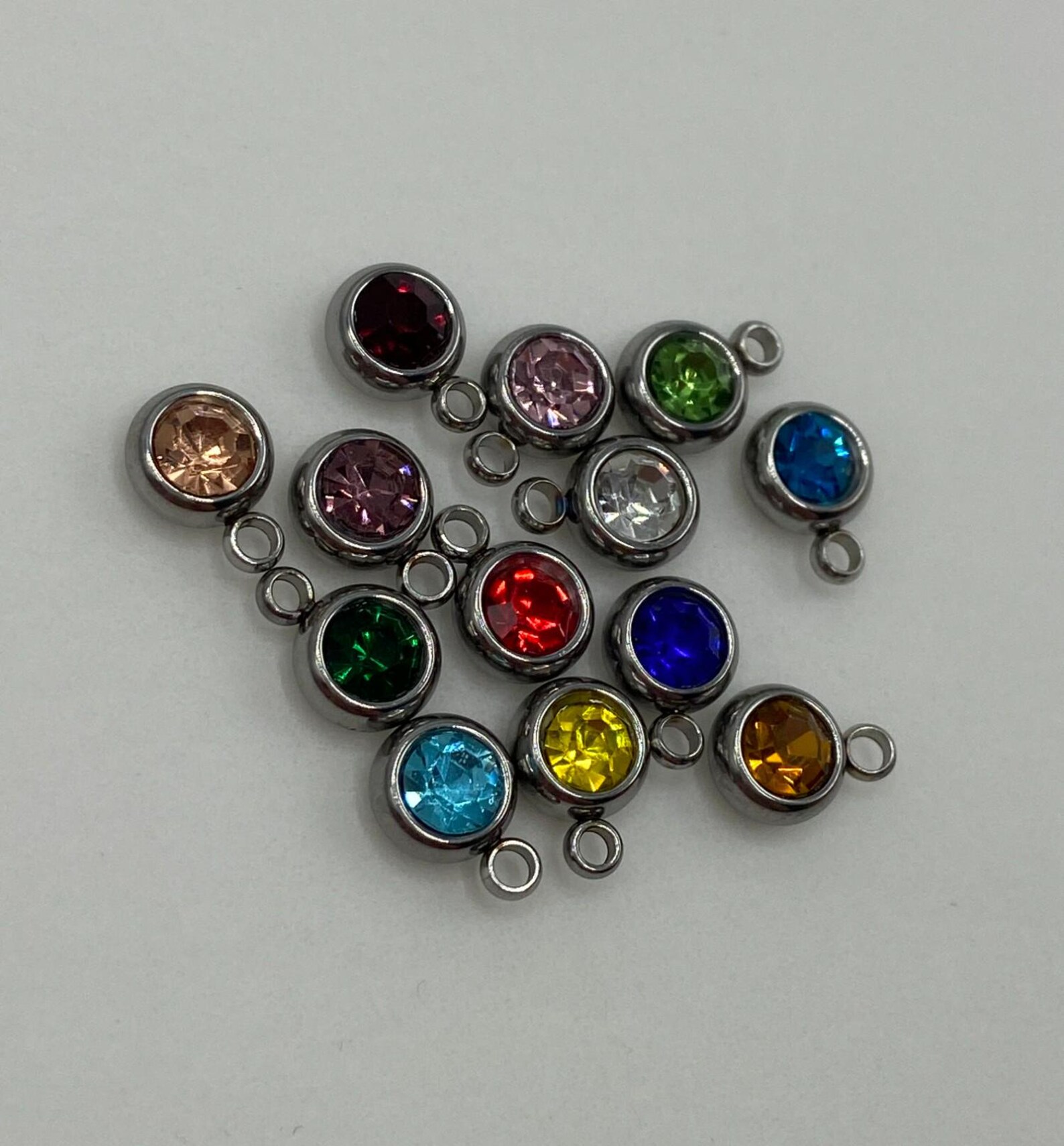 Bulk 10 Assortment of Stainless Steel Birthstone Charms - Etsy