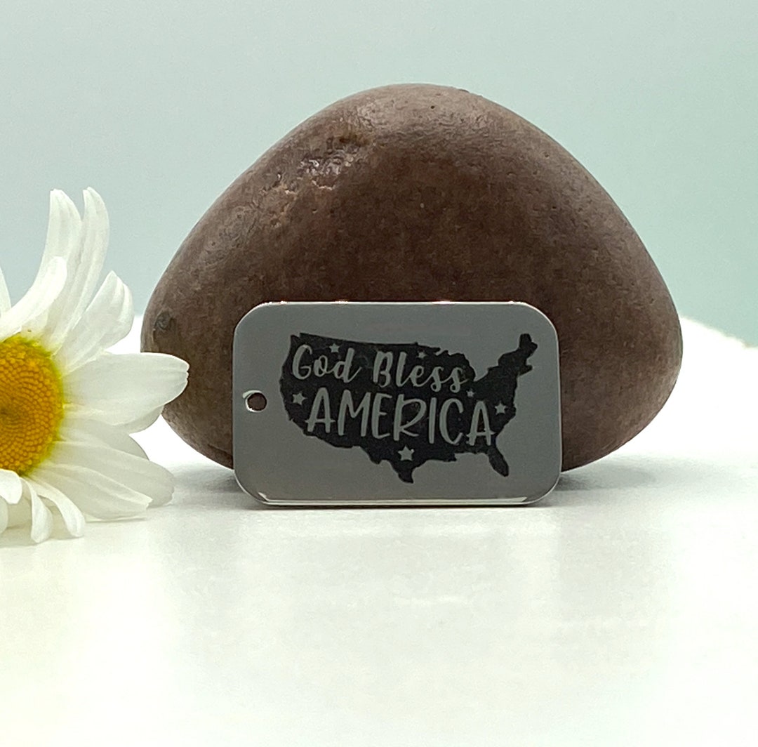 God Bless America State Image on Rectangle - Etsy