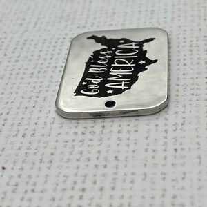 God Bless America State Image on Rectangle - Etsy
