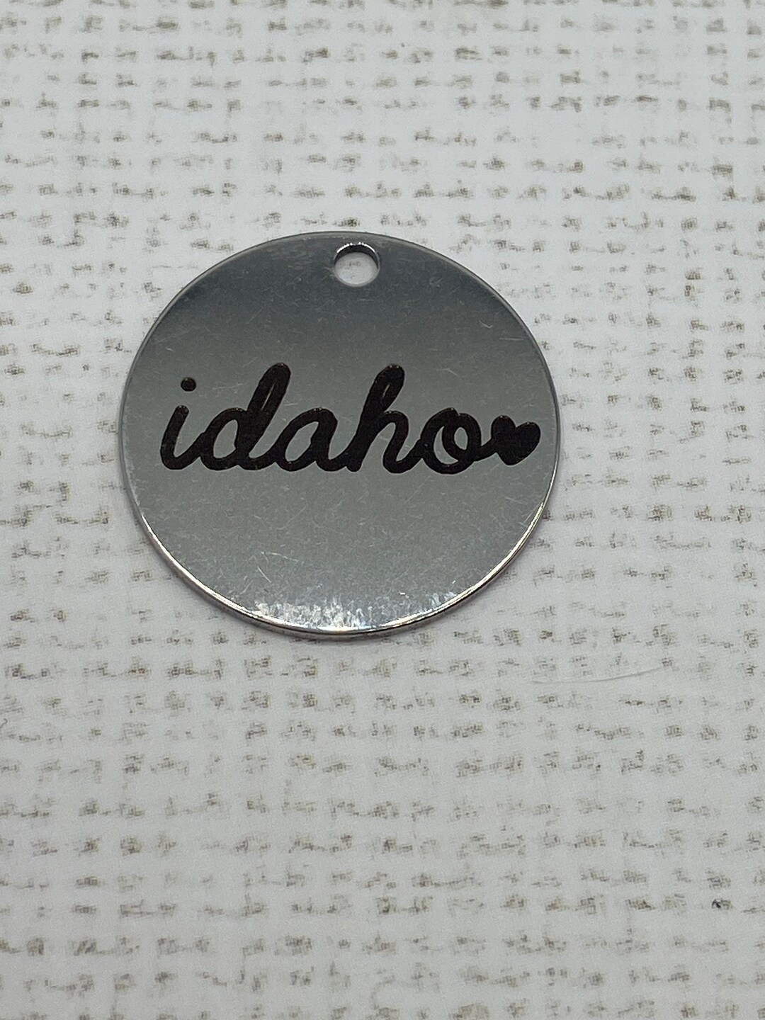 Idaho Text With Heart on 20mm - Etsy