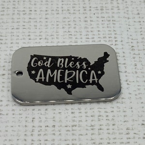 God Bless America State Image on Rectangle - Etsy