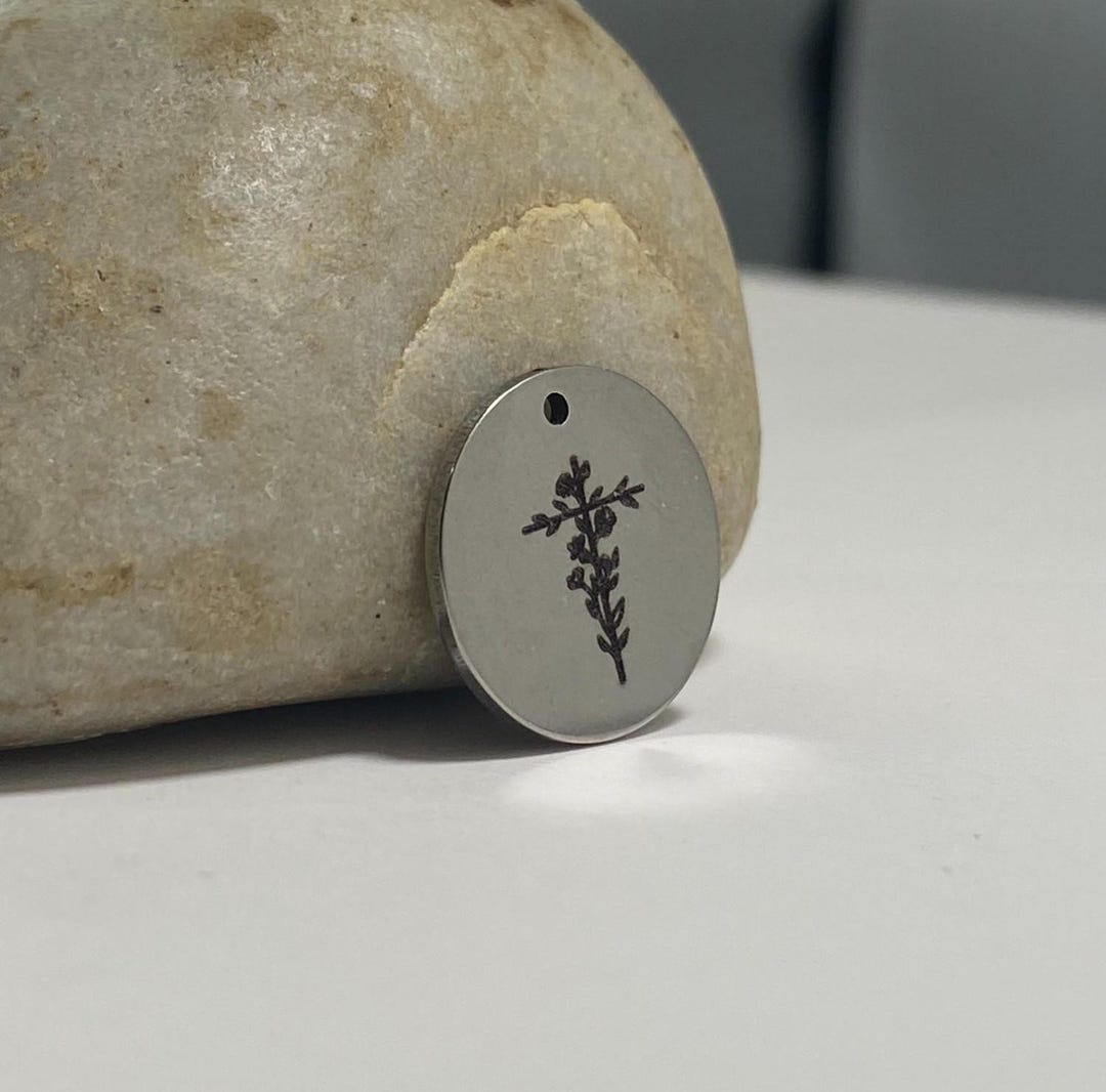 Flowered Cross on 15mm Stainless Steel Charm - Etsy
