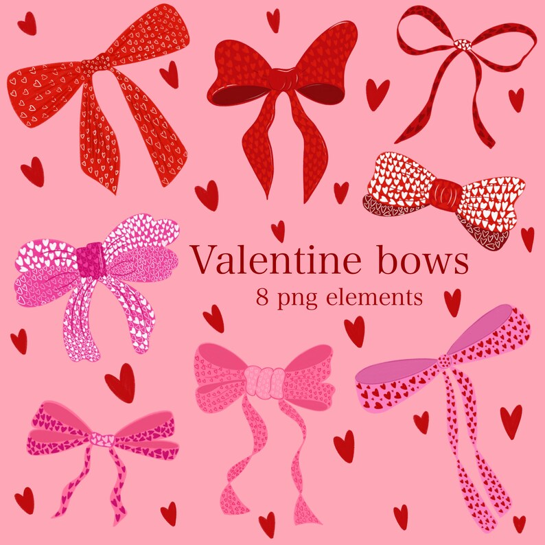 Whimsical Rainbow Bows Clipart Set - Etsy