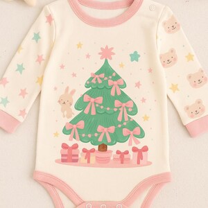 Pink & Green Christmas Tree Clipart Bundle: Holiday Illustrations ...