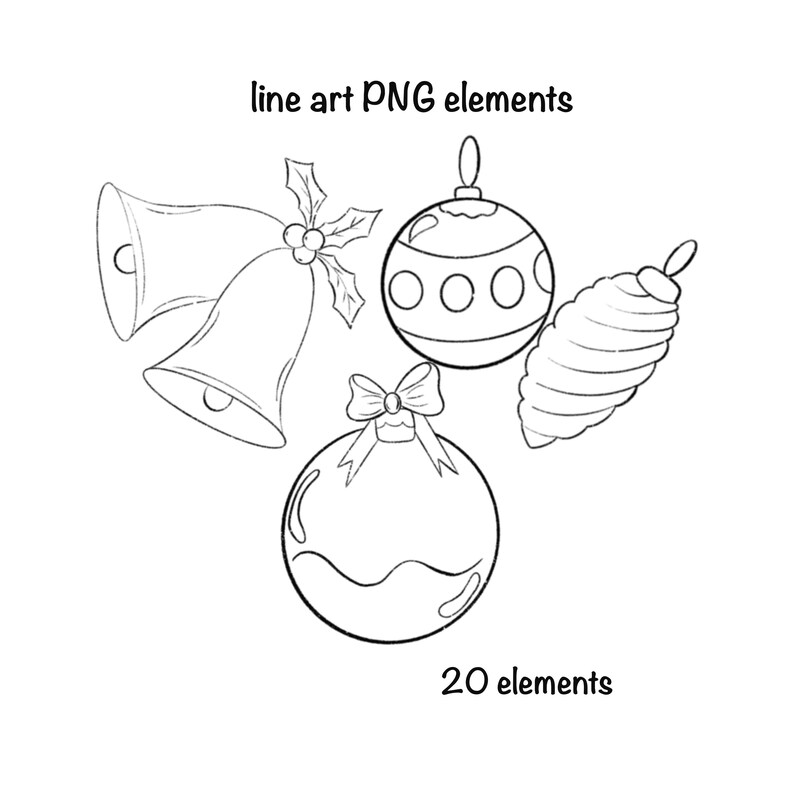 Holiday Doodles Clipart Bundle | Christmas Winter Digital Illustrations ...