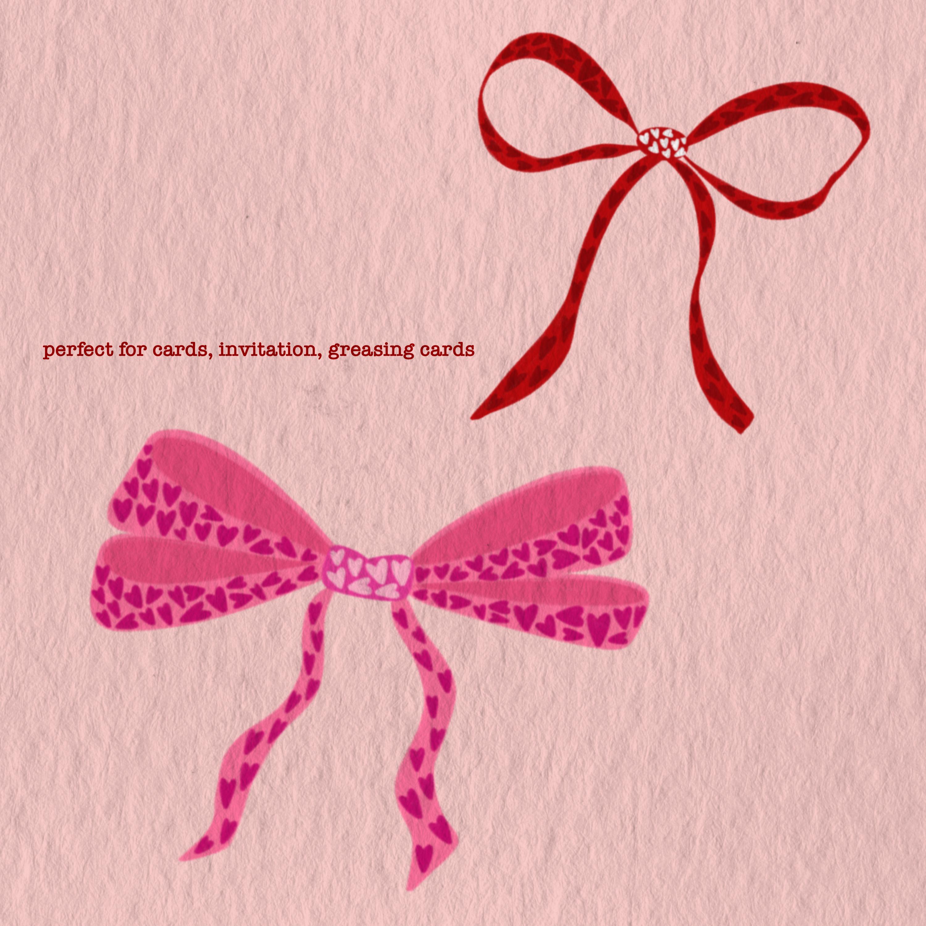 Rainbow Bow Clipart Set: Whimsical Ribbon Illustrations for Crafts (PNG ...