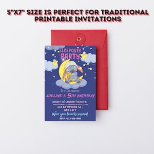 Stitch Sleepover Party Invitation - Printable & Mobile Templates - Etsy