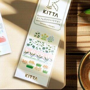 King Jim, Hitotoki, KITTA Pre-cut Washi Tape, 40 Sheets, Label Sticker, Journal Sticker, Flower ...
