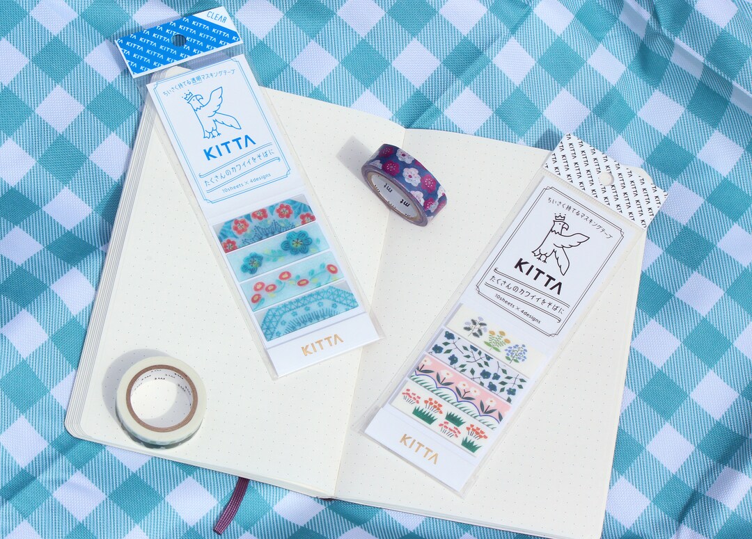 King Jim, Hitotoki, KITTA Pre-cut Washi Tape, 40 Sheets, Label Sticker, Journal Sticker, Flower ...