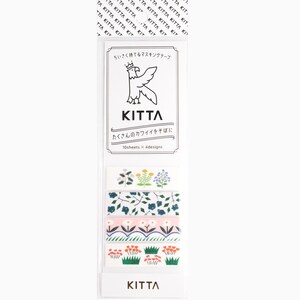 King Jim, Hitotoki, KITTA Pre-cut Washi Tape, 40 Sheets, Label Sticker, Journal Sticker, Flower ...