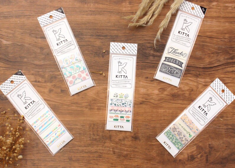 King Jim, Hitotoki, KITTA Pre-cut Washi Tape, 21mm 30 Sheets, Wide Mirror, Label Sticker ...