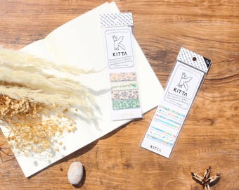 King Jim, Hitotoki, KITTA Pre-cut Washi Tape, 21mm 30 Sheets, Wide Mirror, Label Sticker ...