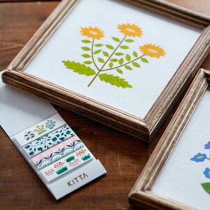 King Jim, Hitotoki, KITTA Pre-cut Washi Tape, 40 Sheets, Label Sticker, Journal Sticker, Flower ...