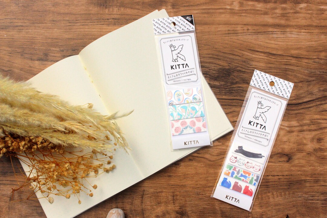 King Jim, Hitotoki, KITTA Pre-cut Washi Tape, 21mm 30 Sheets, Wide Mirror, Label Sticker ...