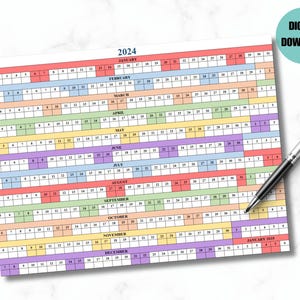 Year Planner | 2024-2025 Year Calendar | Year Planner for Desktop ...