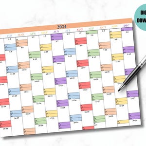 Year Planner | 2024-2025 Year Calendar | Year Planner for Desktop ...