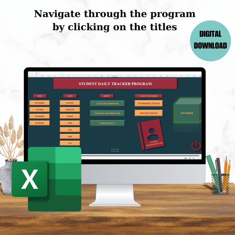 Daily Attendance Tracker | Student Tracker | Attendance Tracker ...