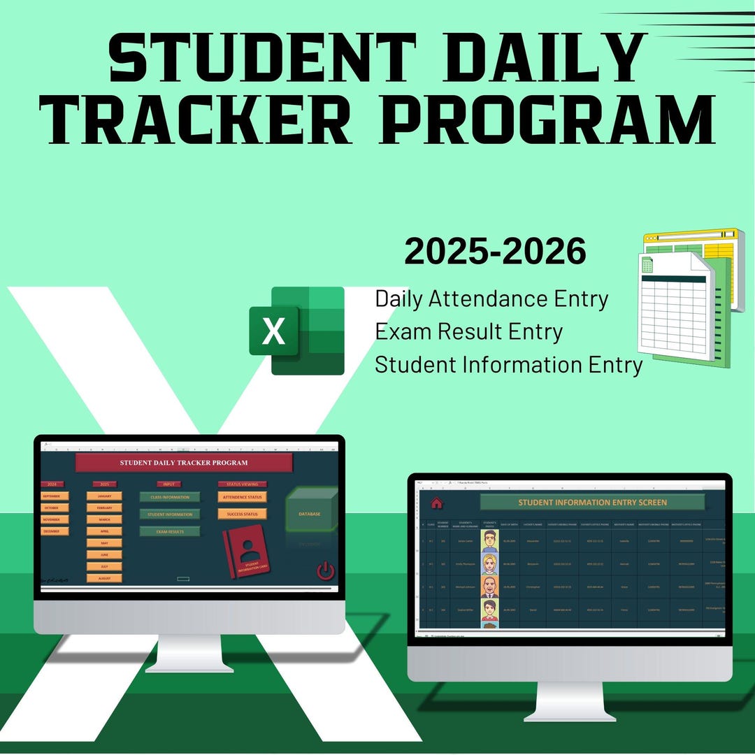 Student Attendance Tracker: Digital Teacher Planner - Etsy