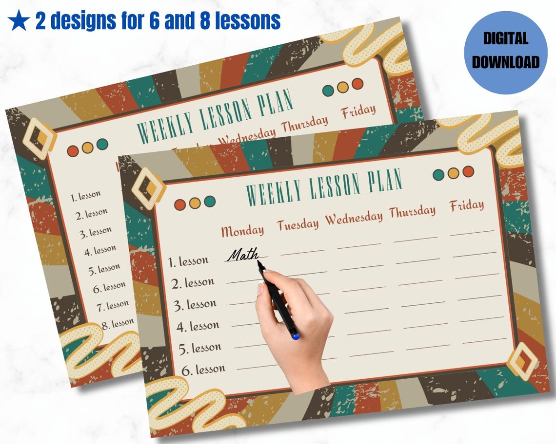 Weekly Lesson Plan | Lesson Plan | Printable Lesson Plan | Lesson Plan ...