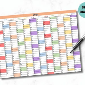 Year Planner | 2024-2025 Year Calendar | Year Planner for Desktop ...