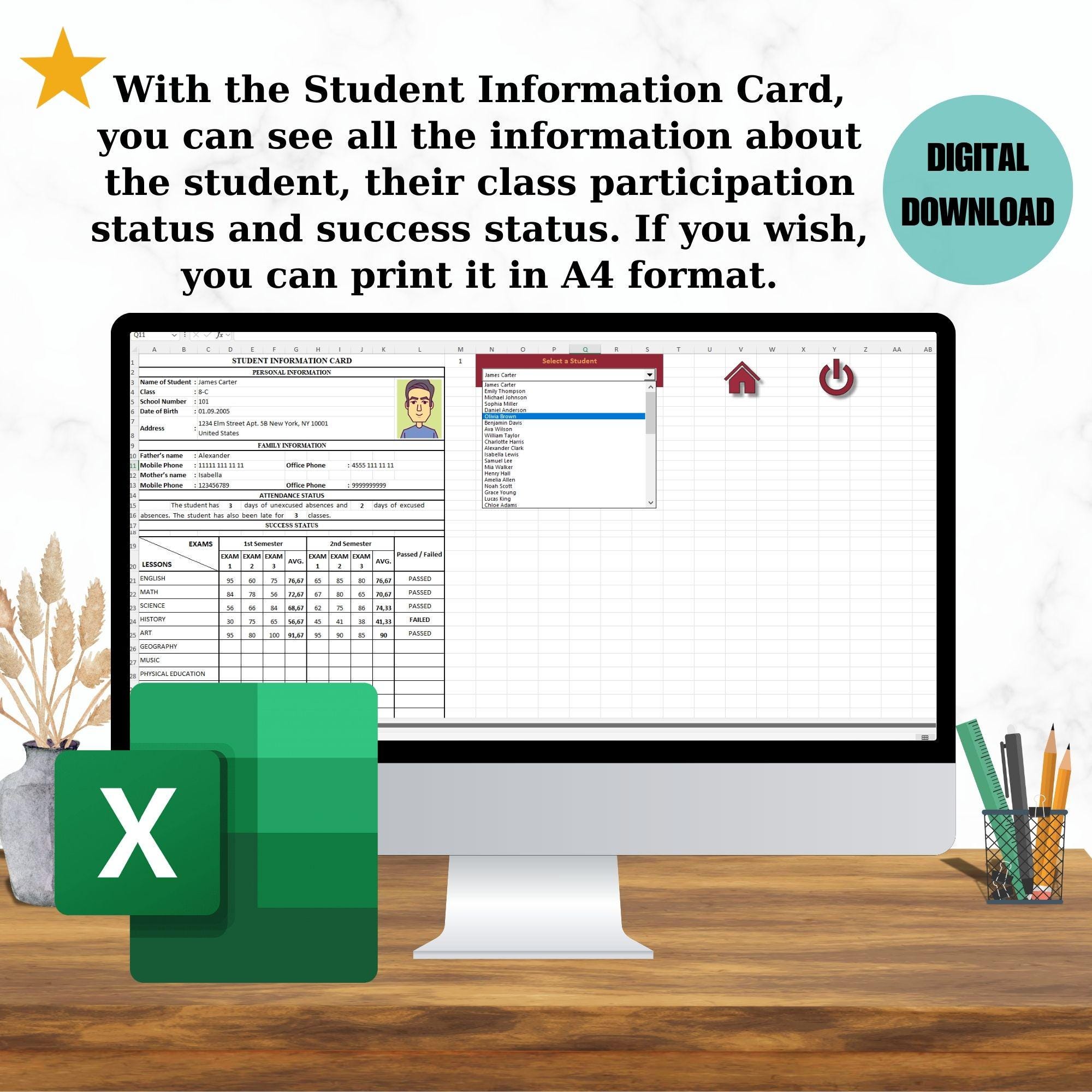 Daily Attendance Tracker | Student Tracker | Attendance Tracker ...