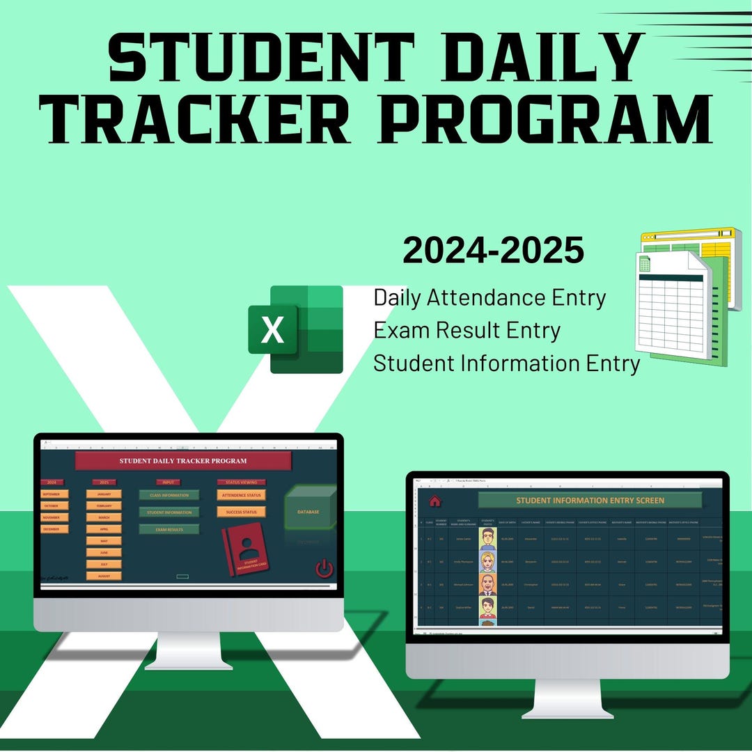 Daily Attendance Tracker | Student Tracker | Attendance Tracker ...