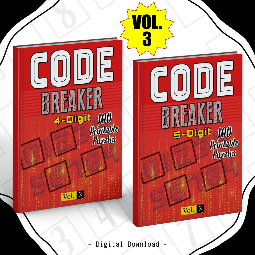 Printable Code Breaker Puzzles: Brain Teaser Game (digital Download A4 ...