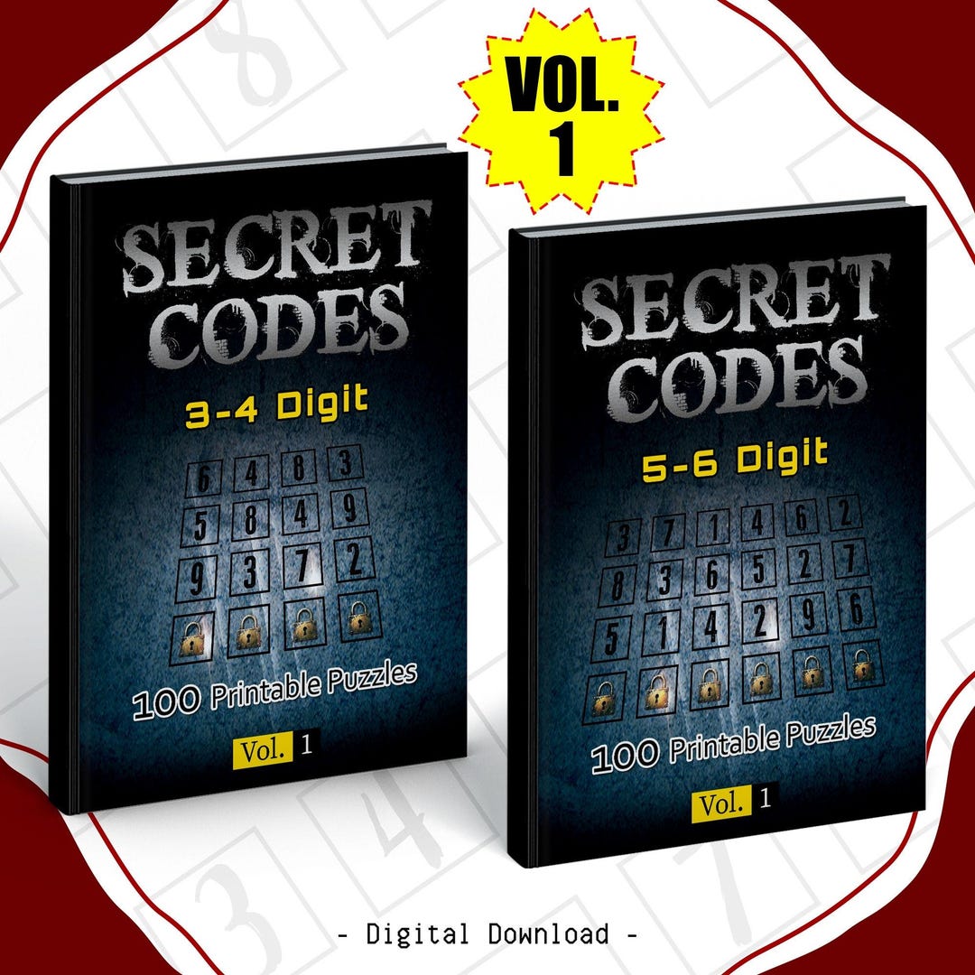 Printable Secret Code Puzzles: Brain Teaser Game (digital Download A4 ...