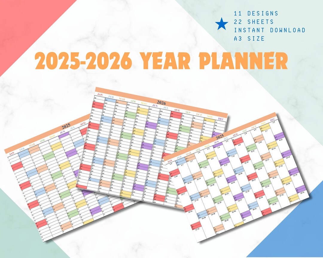 2025-2026 Year Planner | Printable Calendar, Weekly Plan (digital ...