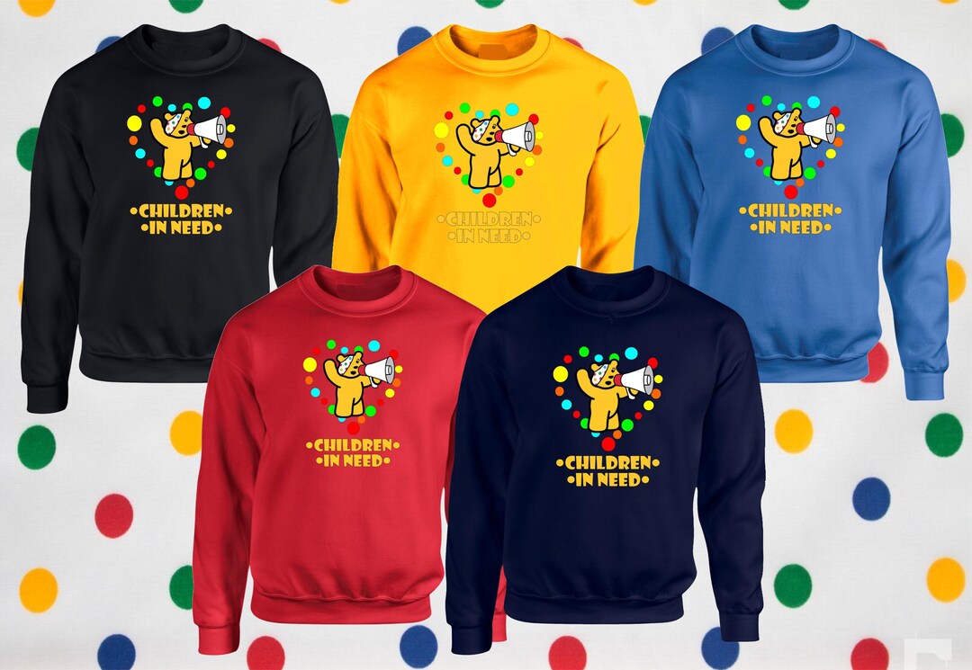 Pudsey Bear Jumper, Spotty Day Kids 2024 Sweatshirt, Children Need You ...