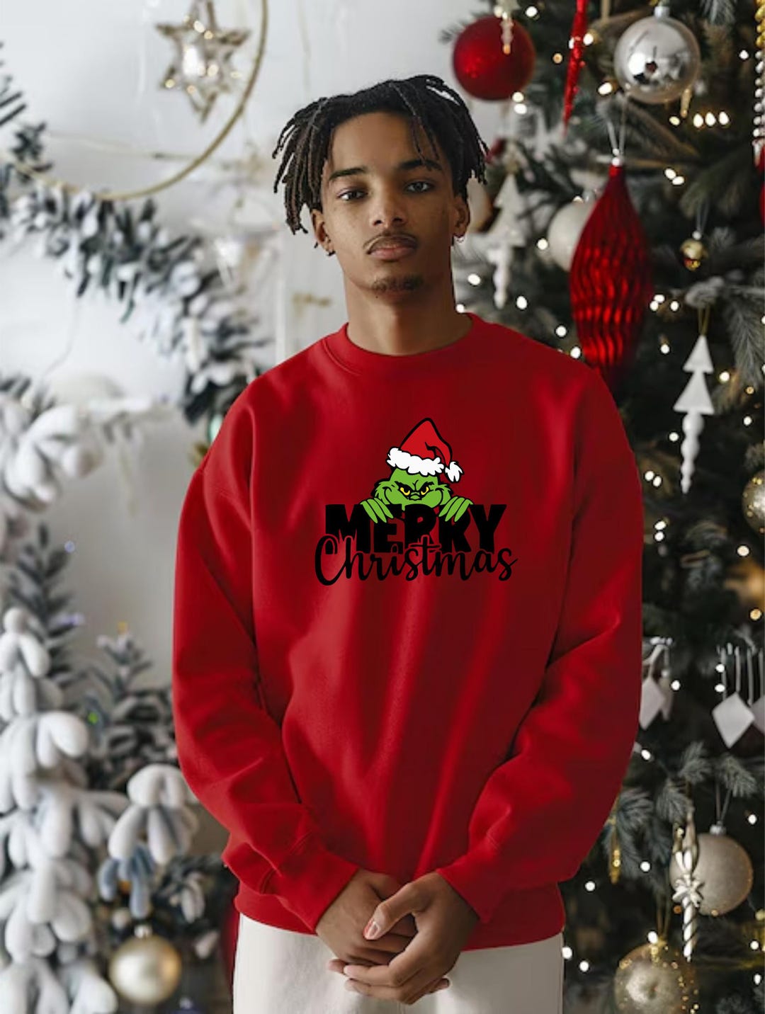 Merry Christmas Grinch Jumper, Cute Grinchmas Christmas Sweatshirt ...