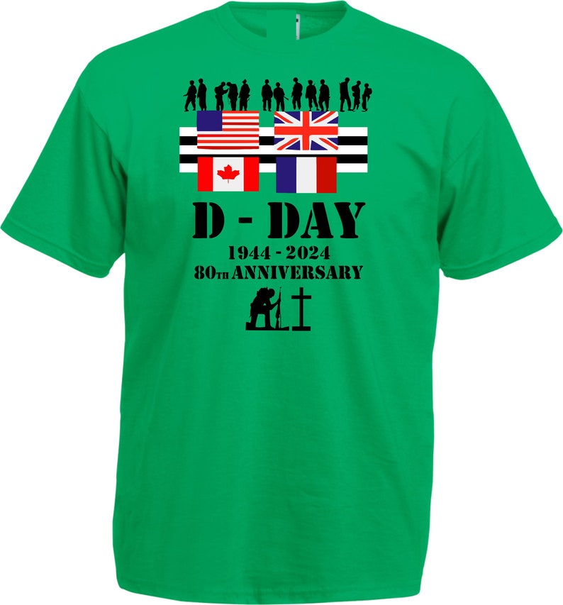 D-day 80th Anniversary T-shirt, UK Remembrance Military WW2 Shirt ...