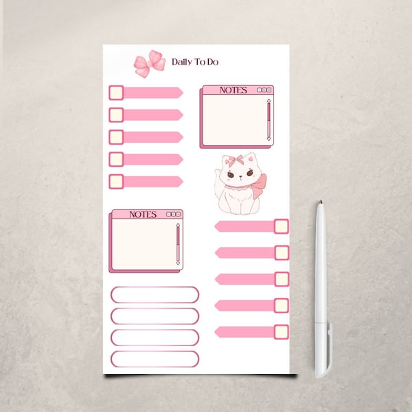 Girly to Do List Template - Etsy