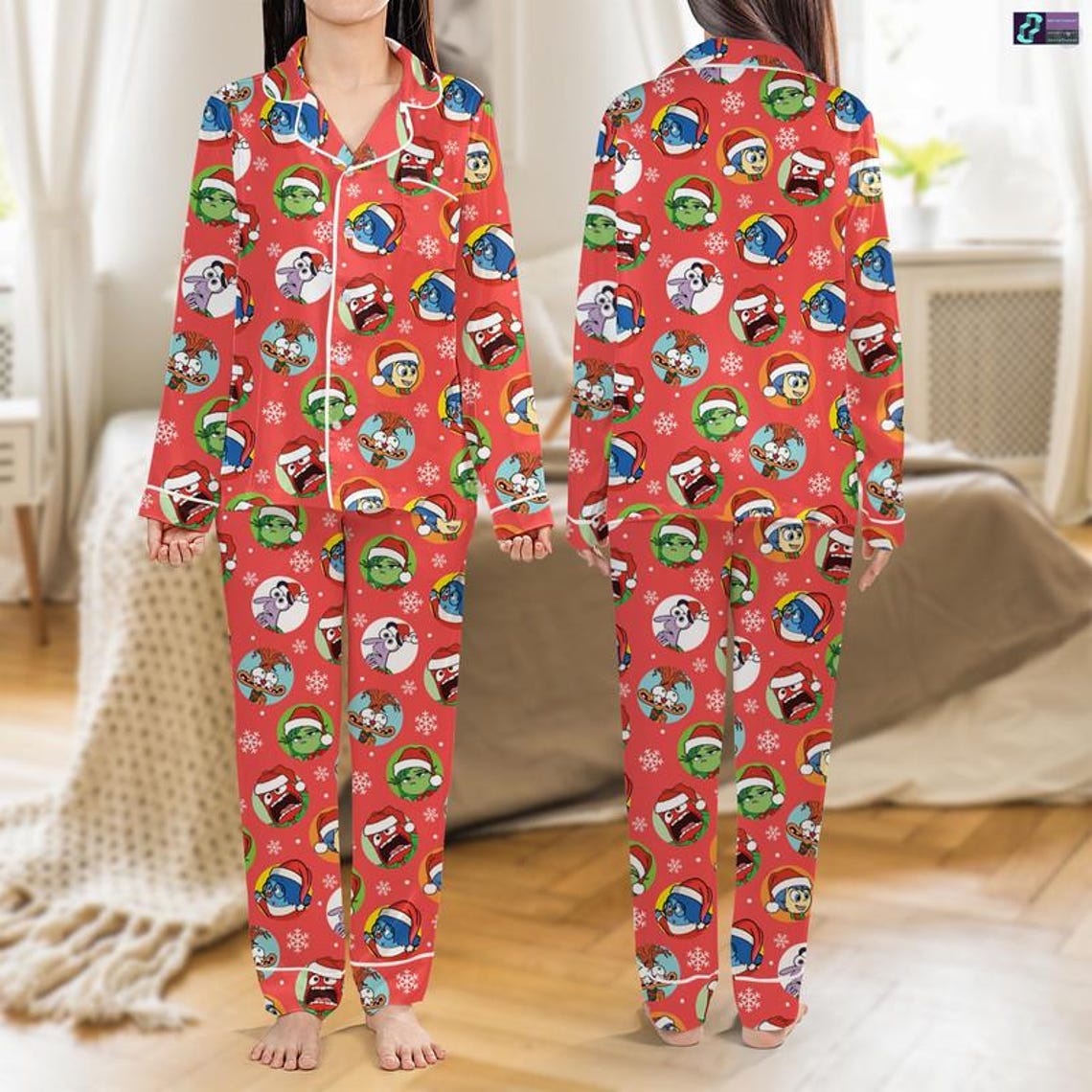 Inside Out Characters Family Pajamas Set, Inside Out Costume Holiday ...